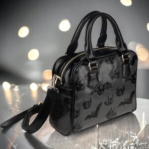 Gothic Bats Handbag, Dark Cottage Goth Vegan Leather Cross-body Purse ...