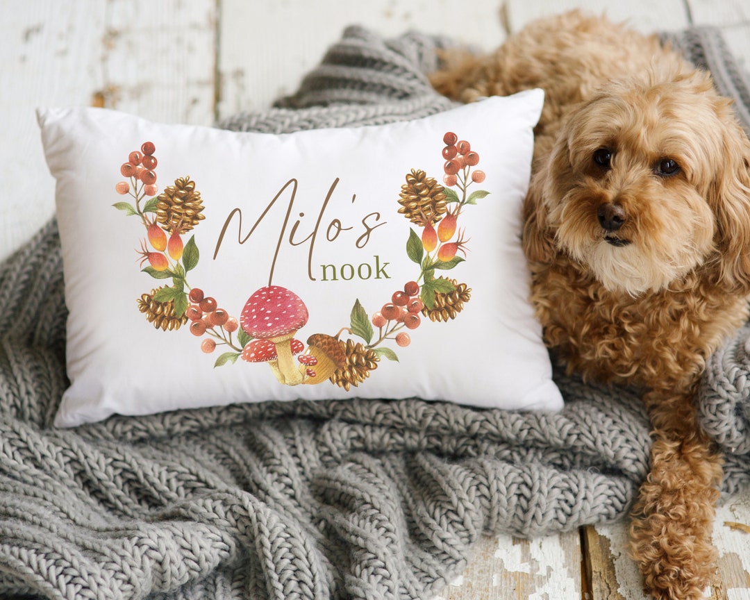 Custom Cottagecore Pet Pillow, Personalized Pet Pillow, Custom Dog ...