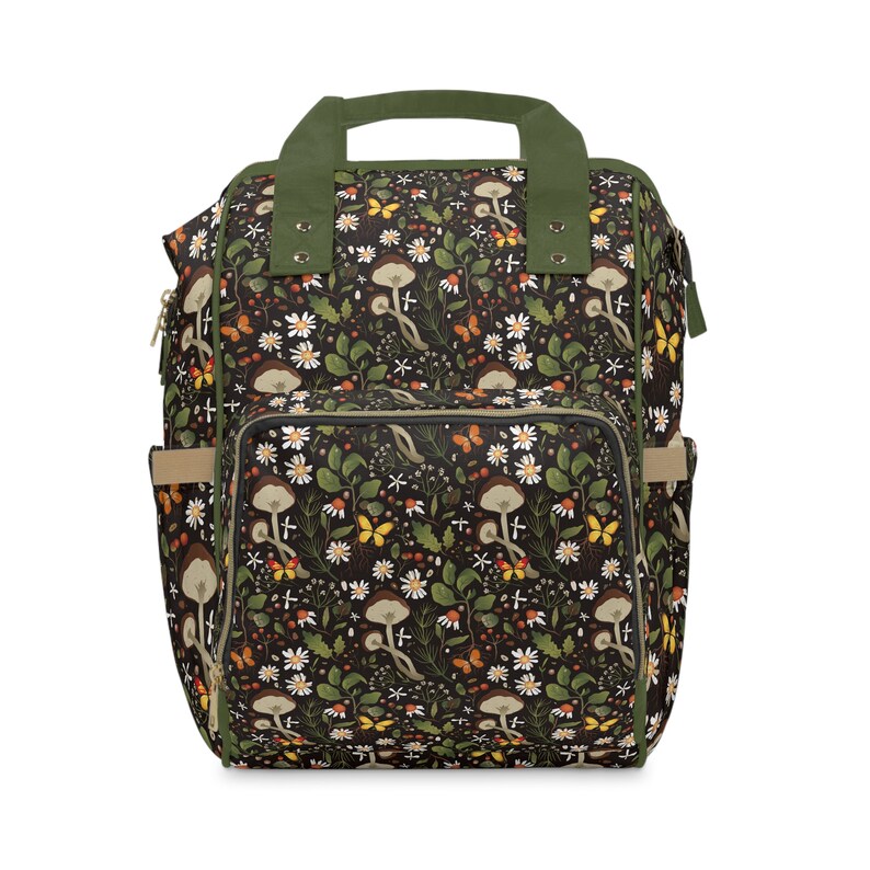 Woodland Mushroom Backpack, Forestcore Laptop Backpack, Dark ...