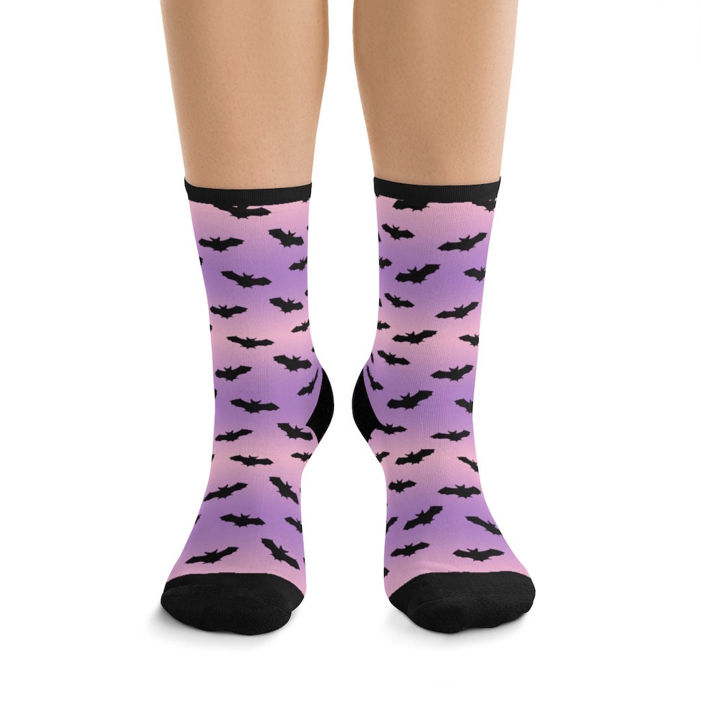 Kawaii Pastel Goth Bat Socks Pastel Witch Clothing Bat - Etsy