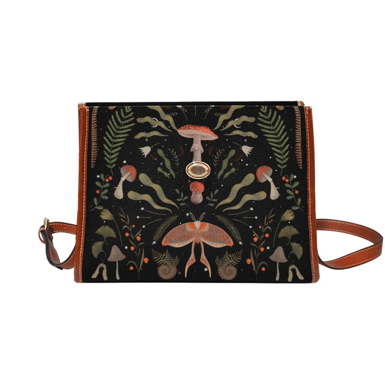 Mystical Dark Forest Satchel, Dark Cottagecore Cross-body Witch Satchel ...