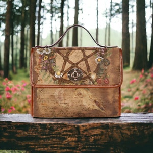 Witch Canvas Satchel Bag, Faecore Goblincore Witchcore Cross Body Bag ...
