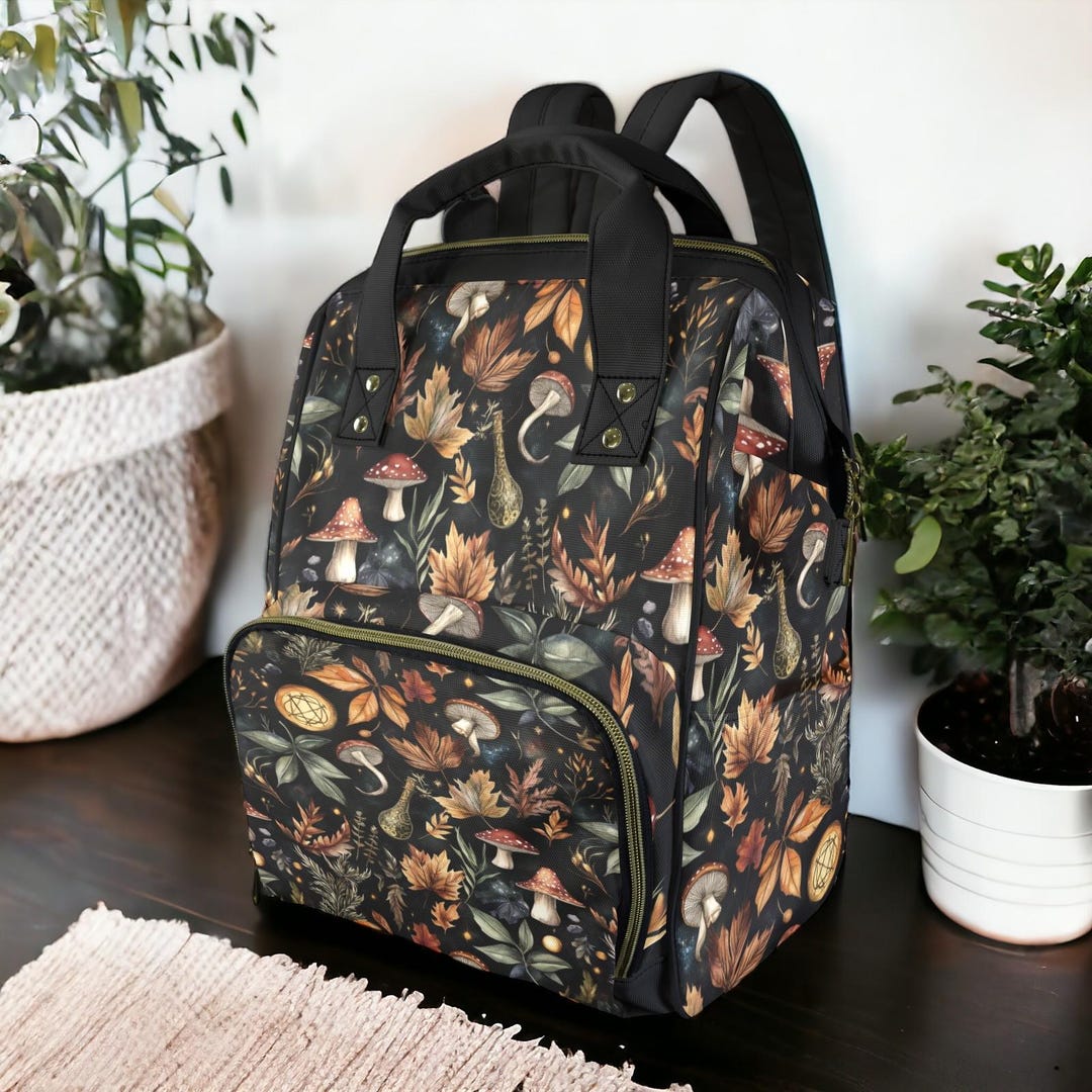 Magical Autumn Forest Diaper Backpack, Witchy Woods Mama Baby Backpack ...