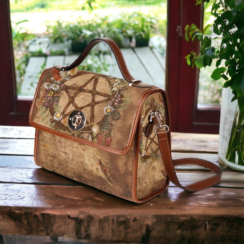 Witch Canvas Satchel Bag, Faecore Goblincore Witchcore Cross Body Bag ...