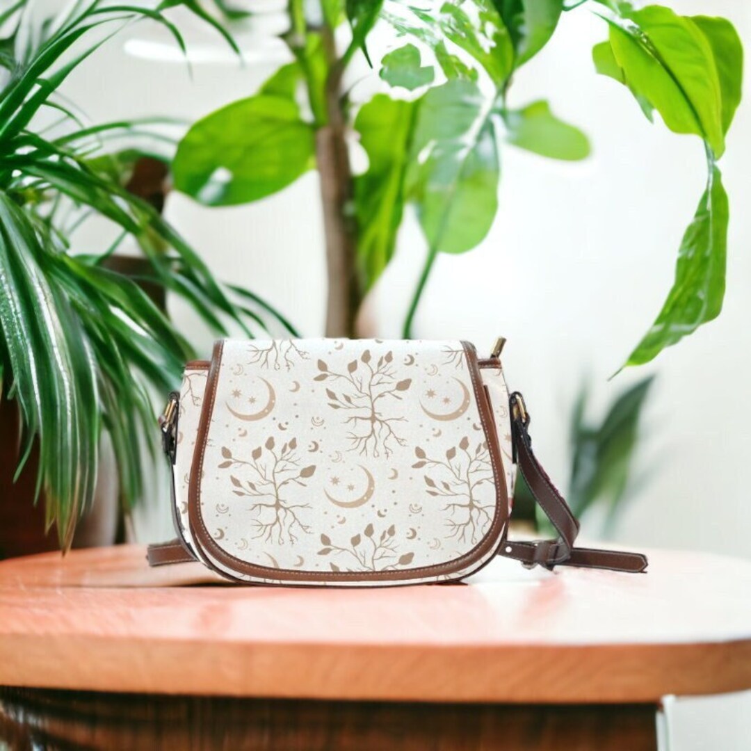 Celestial Boho Saddle Bag Cross-body Purse, Mystical Tree of Life ...