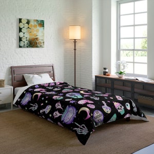 Pastel Witchy Comforter Queen, King Twin Dark Sweet Witchcore Bedding ...