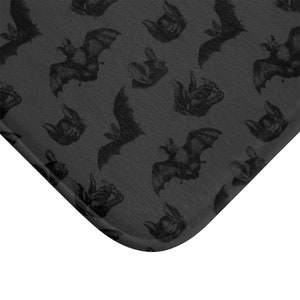 Gothic Bats Shower Curtain, Bath Mat, Gothic Bats Bathroom Decor ...