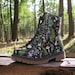 Forestcore Boots, Woodland Mushrooms Combat Boot, Vegan Combat Boots ...