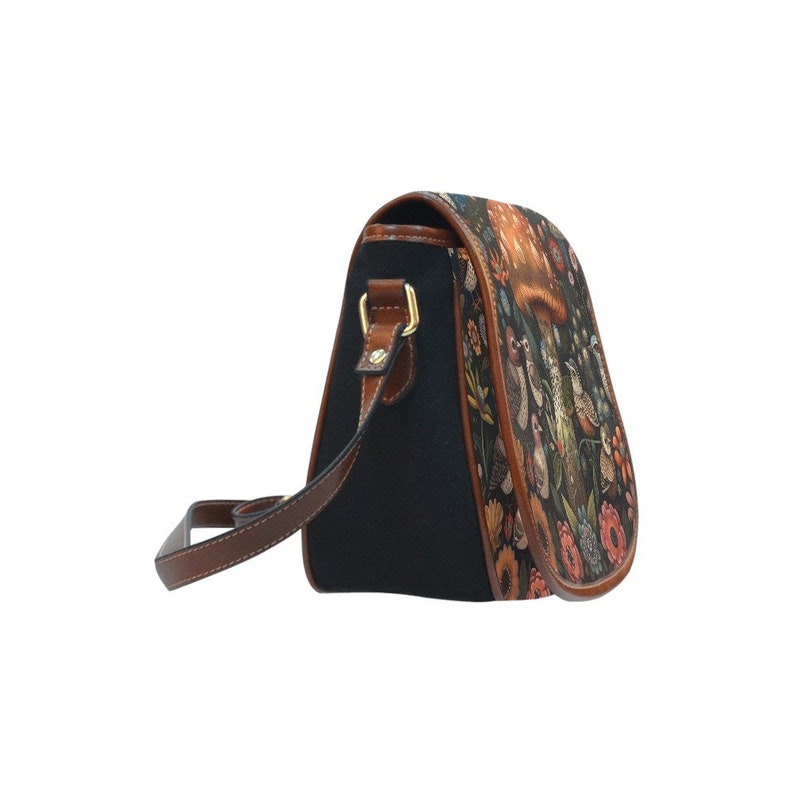 Mushroom Purse, Cottagecore Mushroom Saddle Bag Cross-body Purse ...