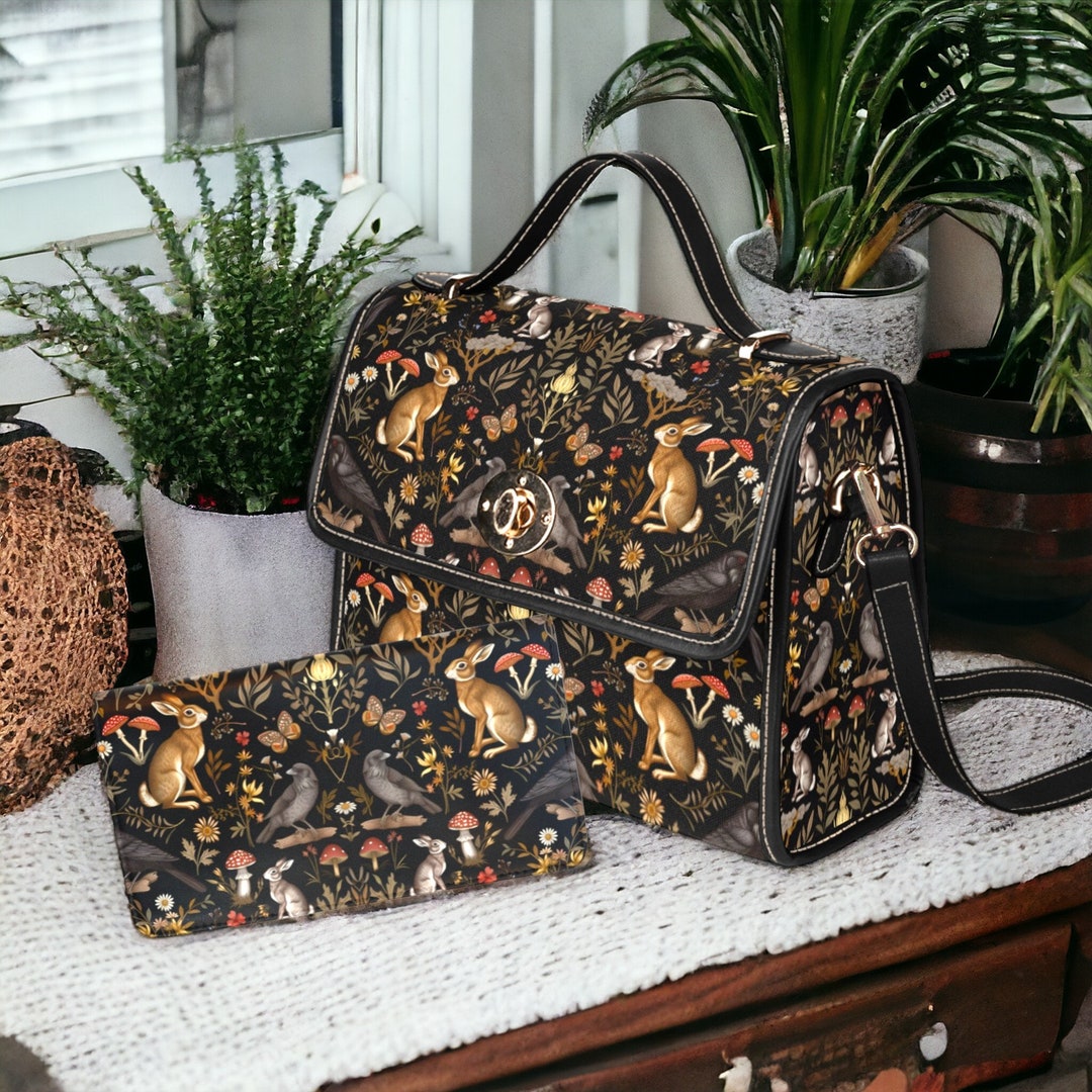 Darkest Forest Witchy Satchel Bag & Wallet Set, Cottage Goth Forest ...