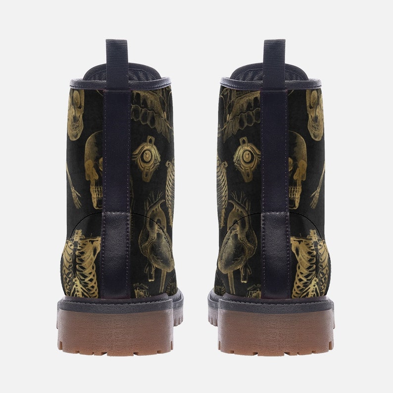 Vintage Anatomy Vegan Leather Combat Boots Human Anatomy - Etsy