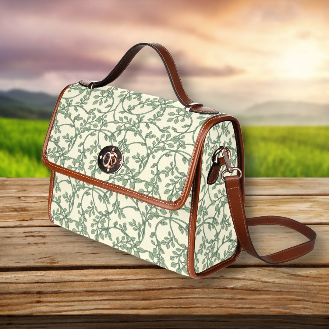 Cottagecore Satchel Bag Witchy Botanical Cross Body Bag Art - Etsy