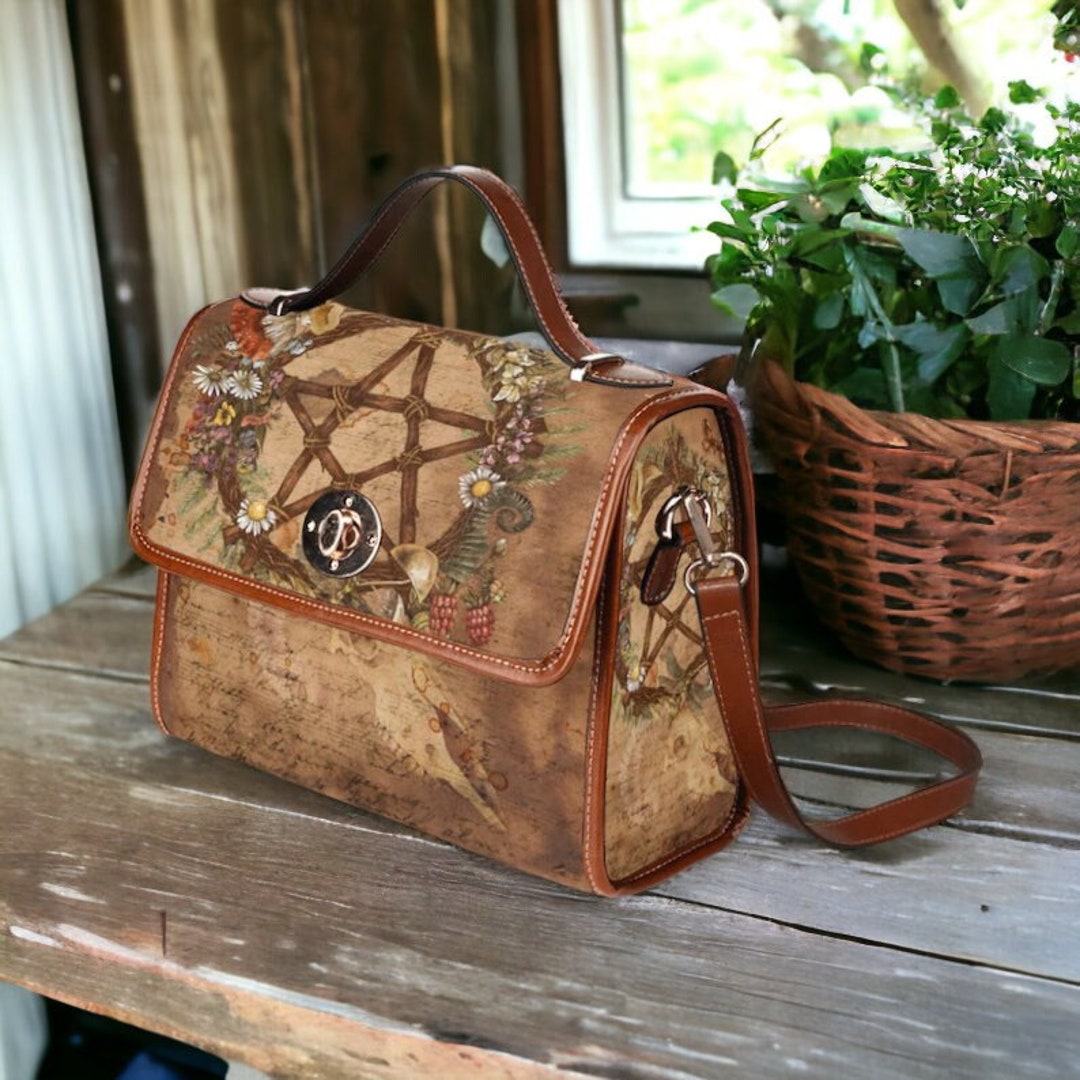 Witch Canvas Satchel Bag, Faecore Goblincore Witchcore Cross Body Bag ...