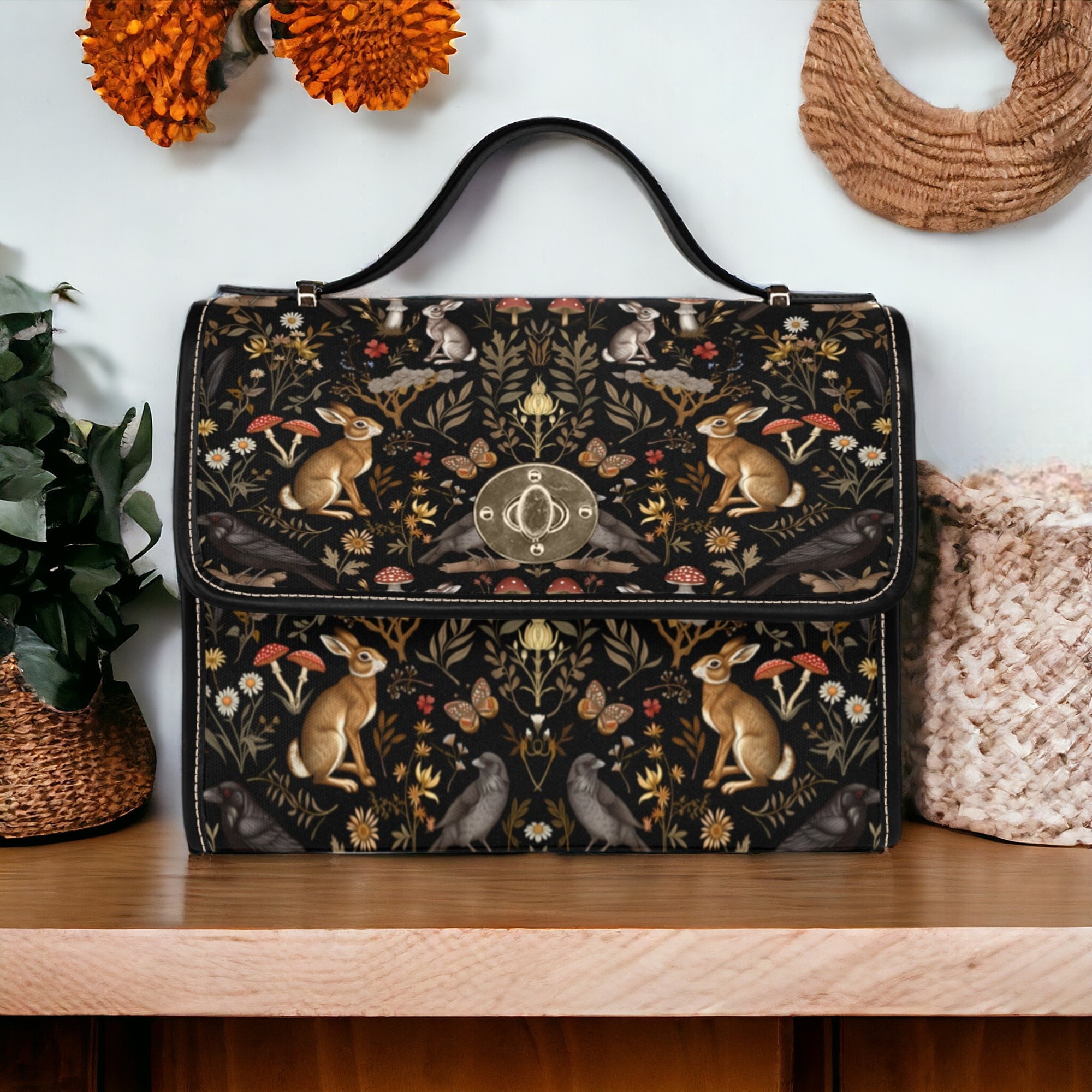 Darkest Forest Witchy Satchel Bag & Wallet Set, Cottage Goth Forest ...