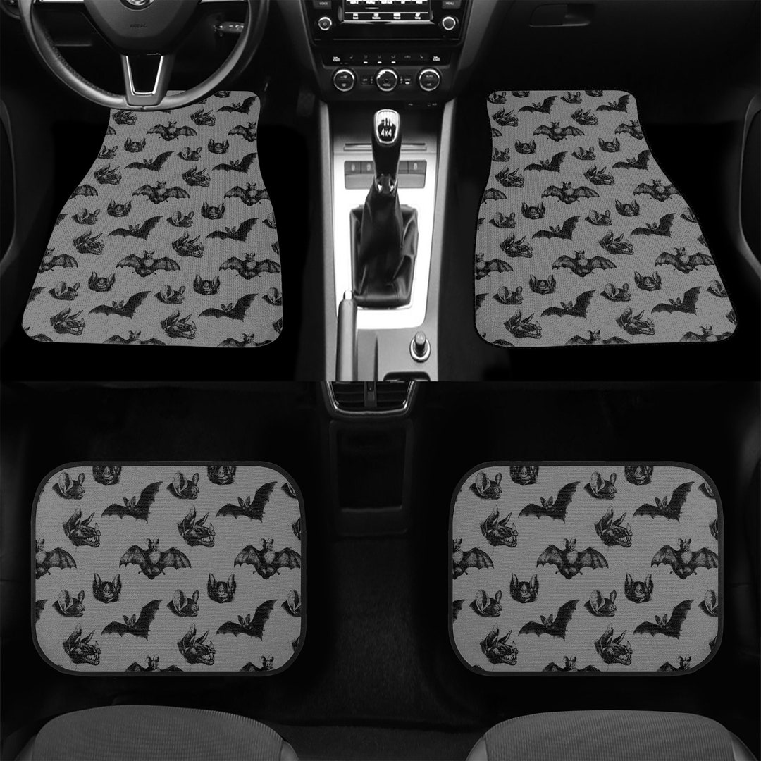 Gothic Bats Car Mats, Gothic Car Decor, Halloween Car Mats, Spooky Car ...