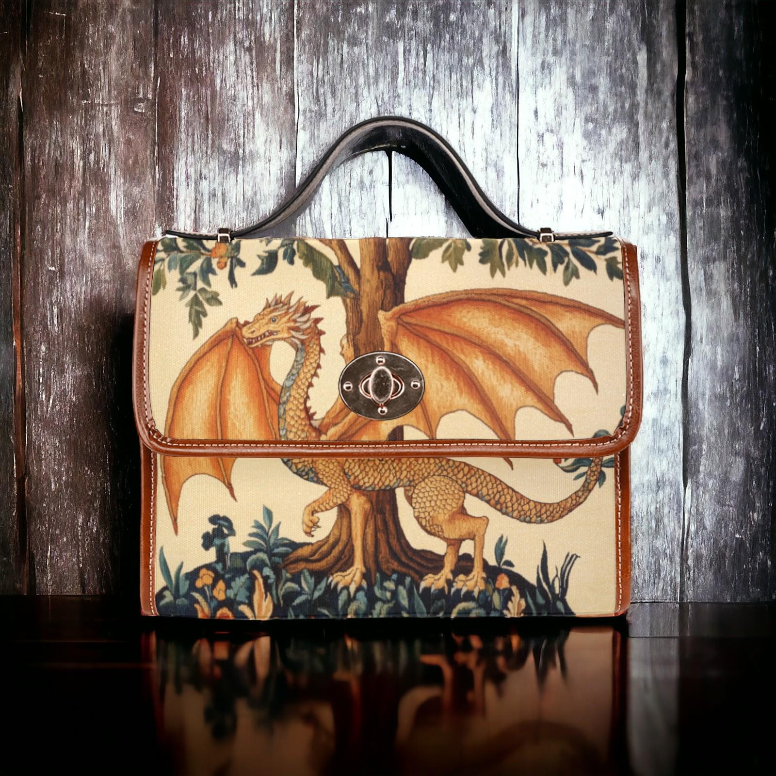 Boho Medieval Dragon Handbag, Cottagecore Dragon Satchel Bag ...