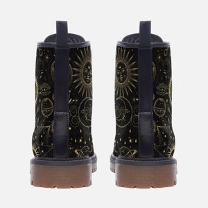 Zodiac Celestial Vegan Combat Boots, Celestial Boots, Mystical Combat ...