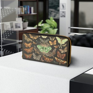 Fantasic Moths Wallet, Entomologist Moth Aesthetic, Forestcore Zipper ...