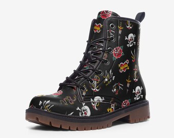 Tattoo Combat Boots - Etsy