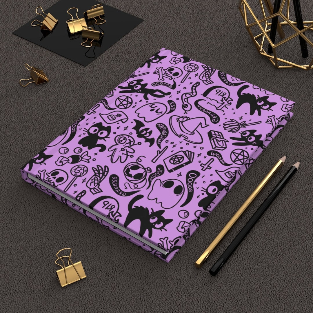 Spooky Cute Goth Girl Journal, Violet Witchy Vibes Journal, Kawaii Goth ...