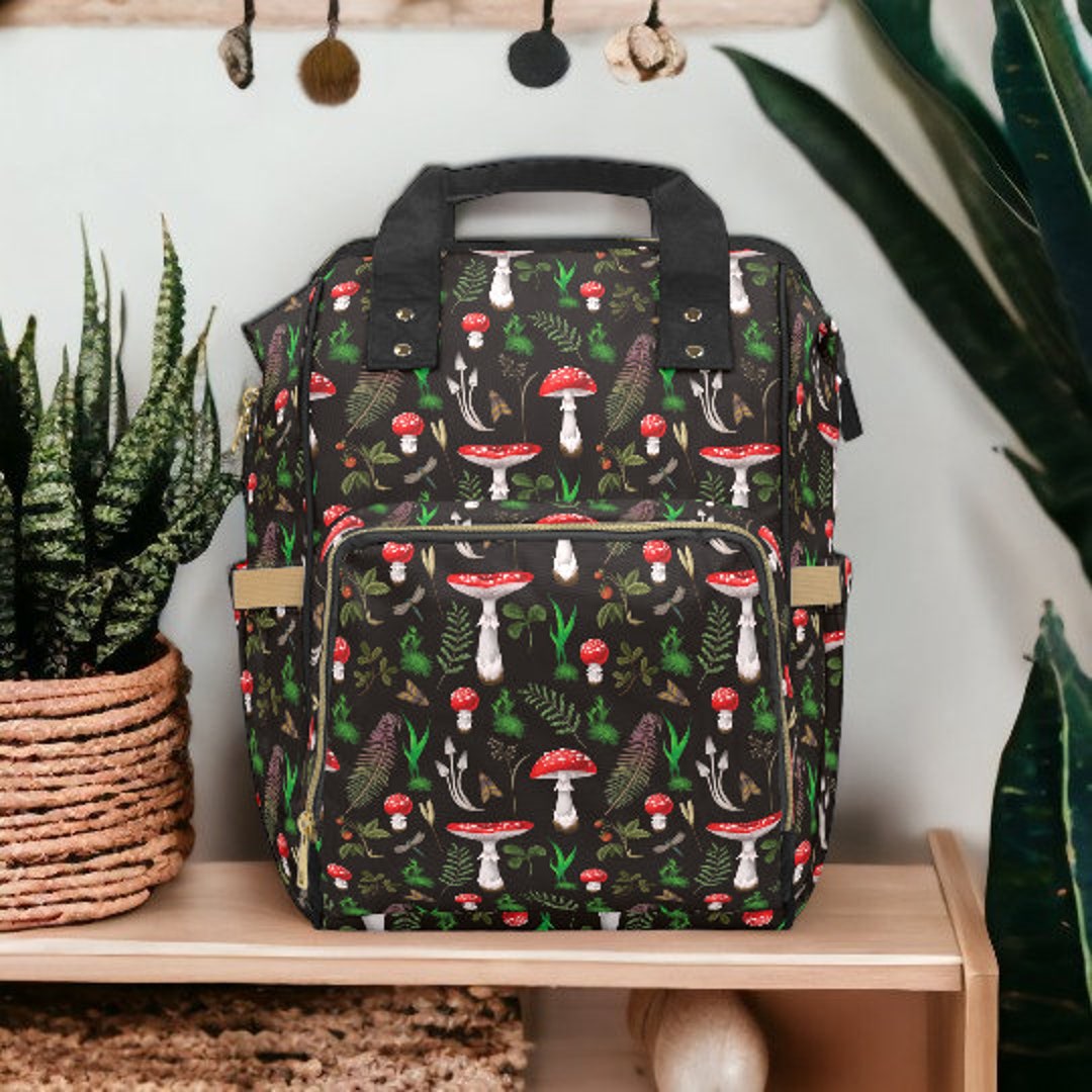 Dark Forest Amanita Mushroom Diaper Bag, Dark Forestcore Diaper ...