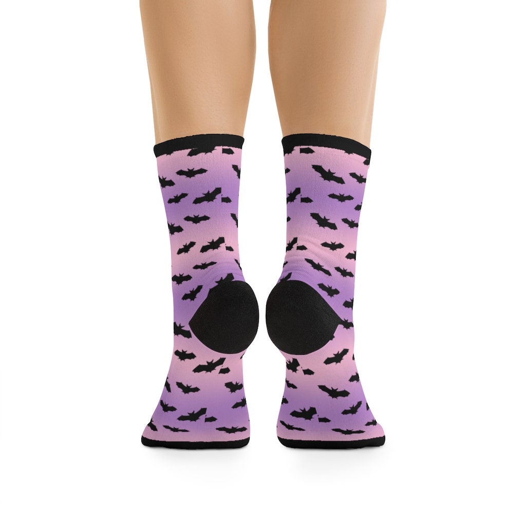 Kawaii Pastel Goth Bat Socks Pastel Witch Clothing Bat - Etsy