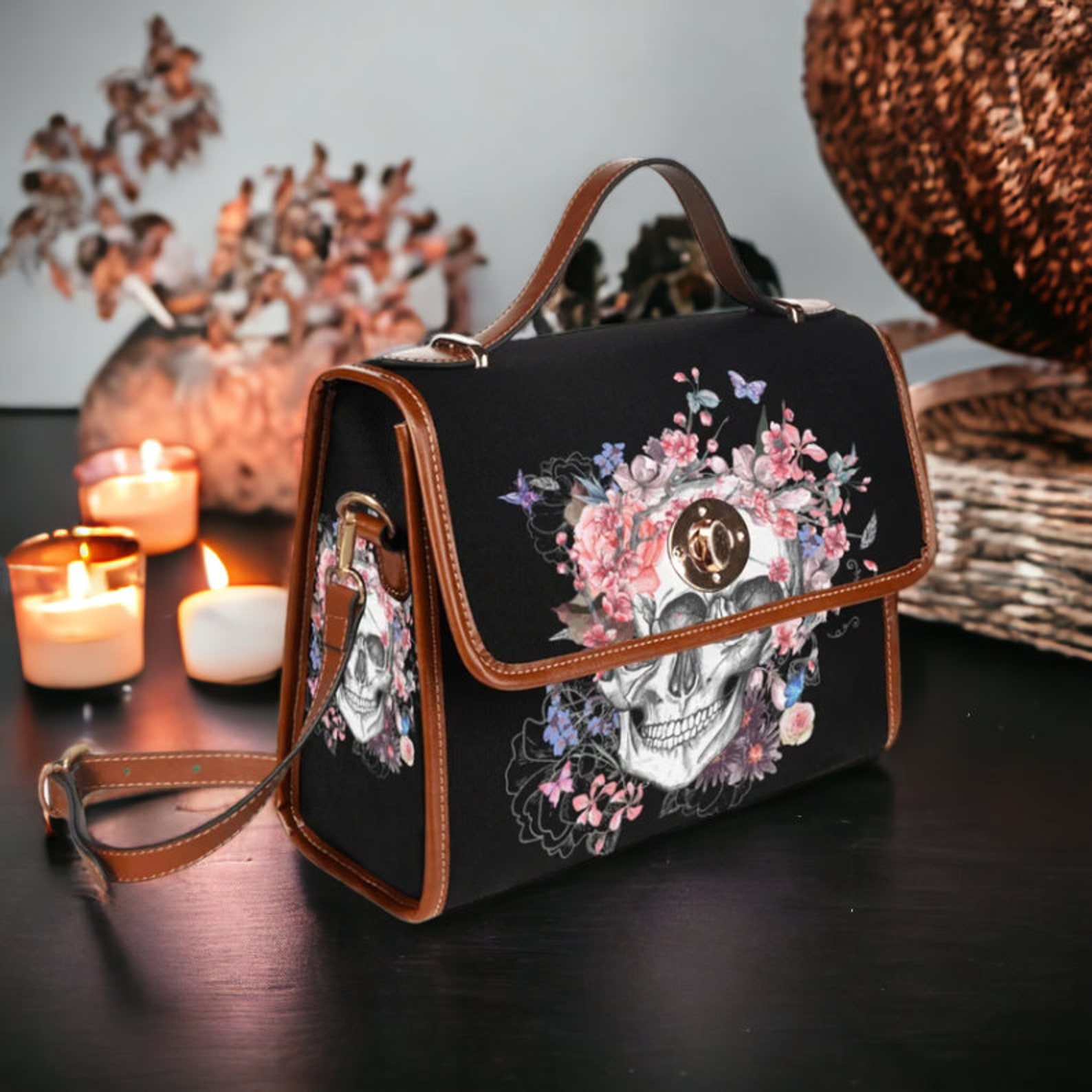Cottagecore Witch Canvas Satchel Bag, Nature Witch Cross Body Purse ...