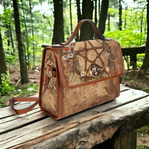 Witch Canvas Satchel Bag, Faecore Goblincore Witchcore Cross Body Bag ...