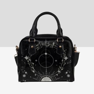 Celestial Black Vegan Faux-leather Purse, Witchy Gothic Top Handle and ...