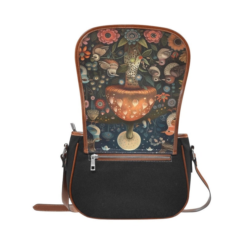 Mushroom Purse, Cottagecore Mushroom Saddle Bag Cross-body Purse ...