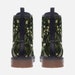 Dark Forest Ferns & Flowers Vegan Boots, Cottagecore Combat Boots, Dark ...