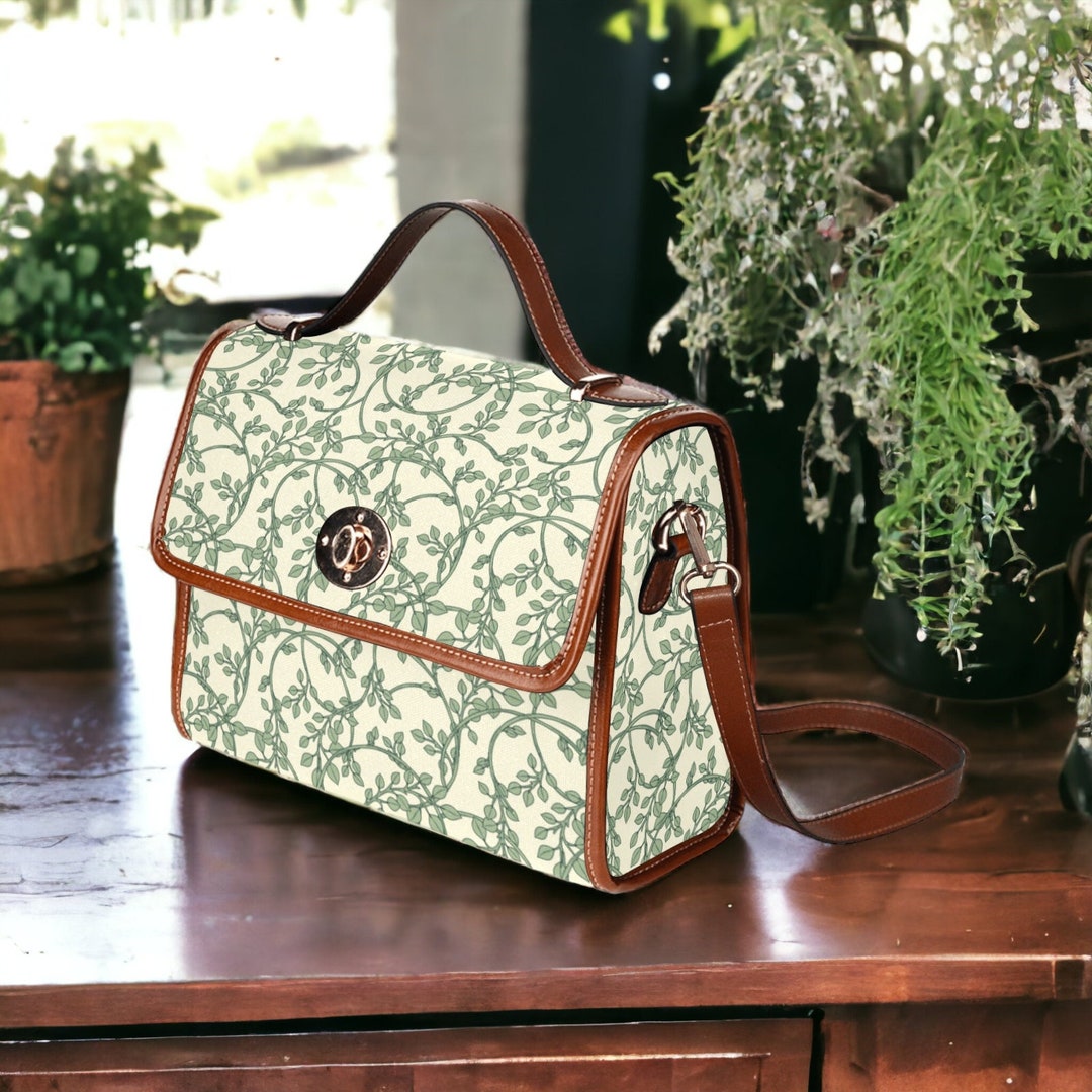 Cottagecore Satchel Bag, Witchy Botanical Cross Body Bag, Art Nouveau ...