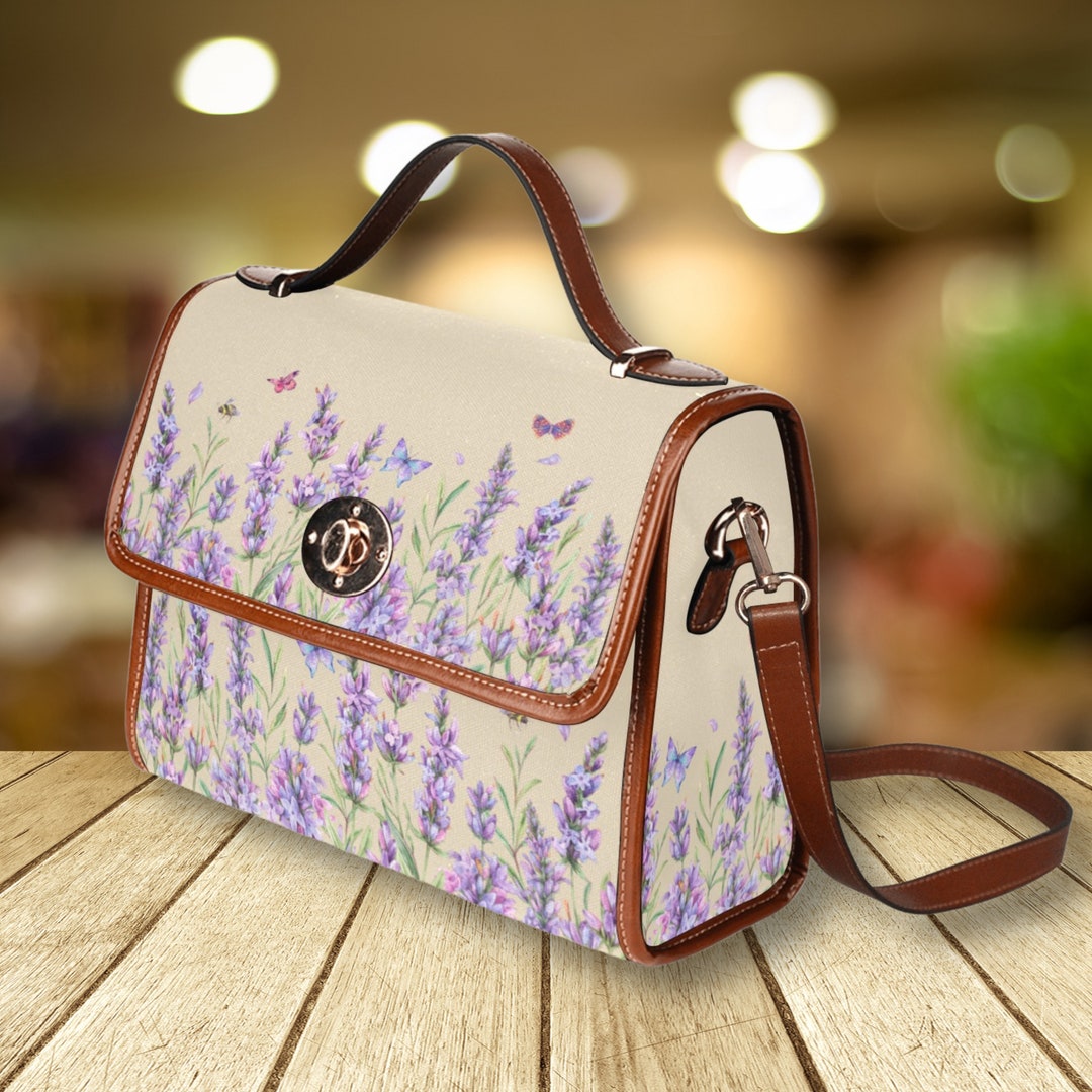 Boho Cottagecore Witchy Canvas Satchel Boho Lavender Fields - Etsy
