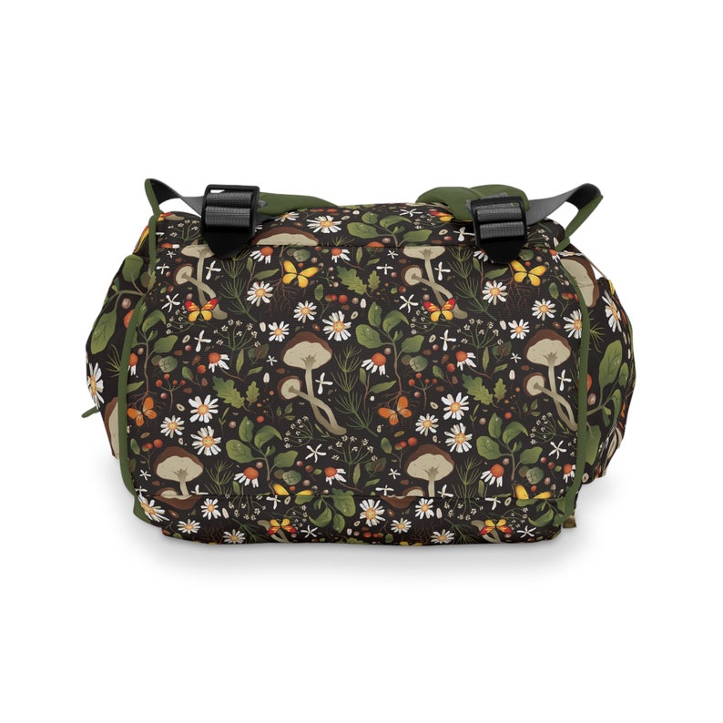 Woodland Mushroom Backpack, Forestcore Laptop Backpack, Dark ...