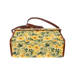 Cottagecore Floral Satchel, Yellow Watercolor Flowers Handbag, Cottage ...