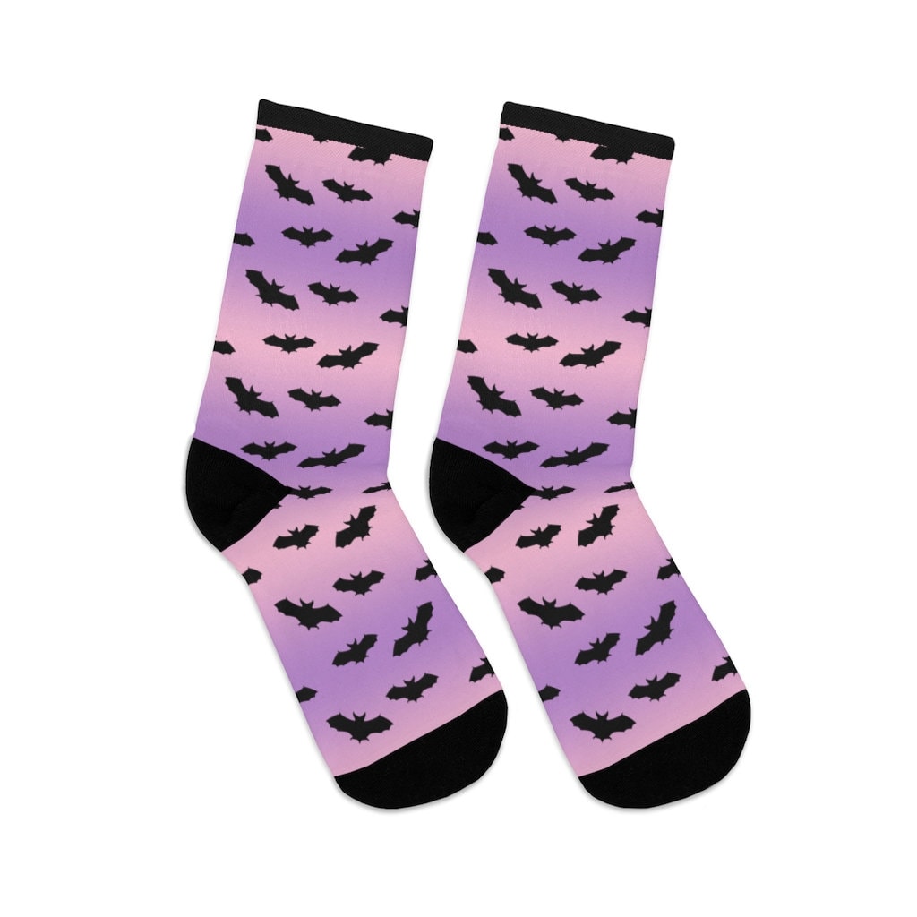 Kawaii Pastel Goth Bat Socks Pastel Witch Clothing Bat - Etsy