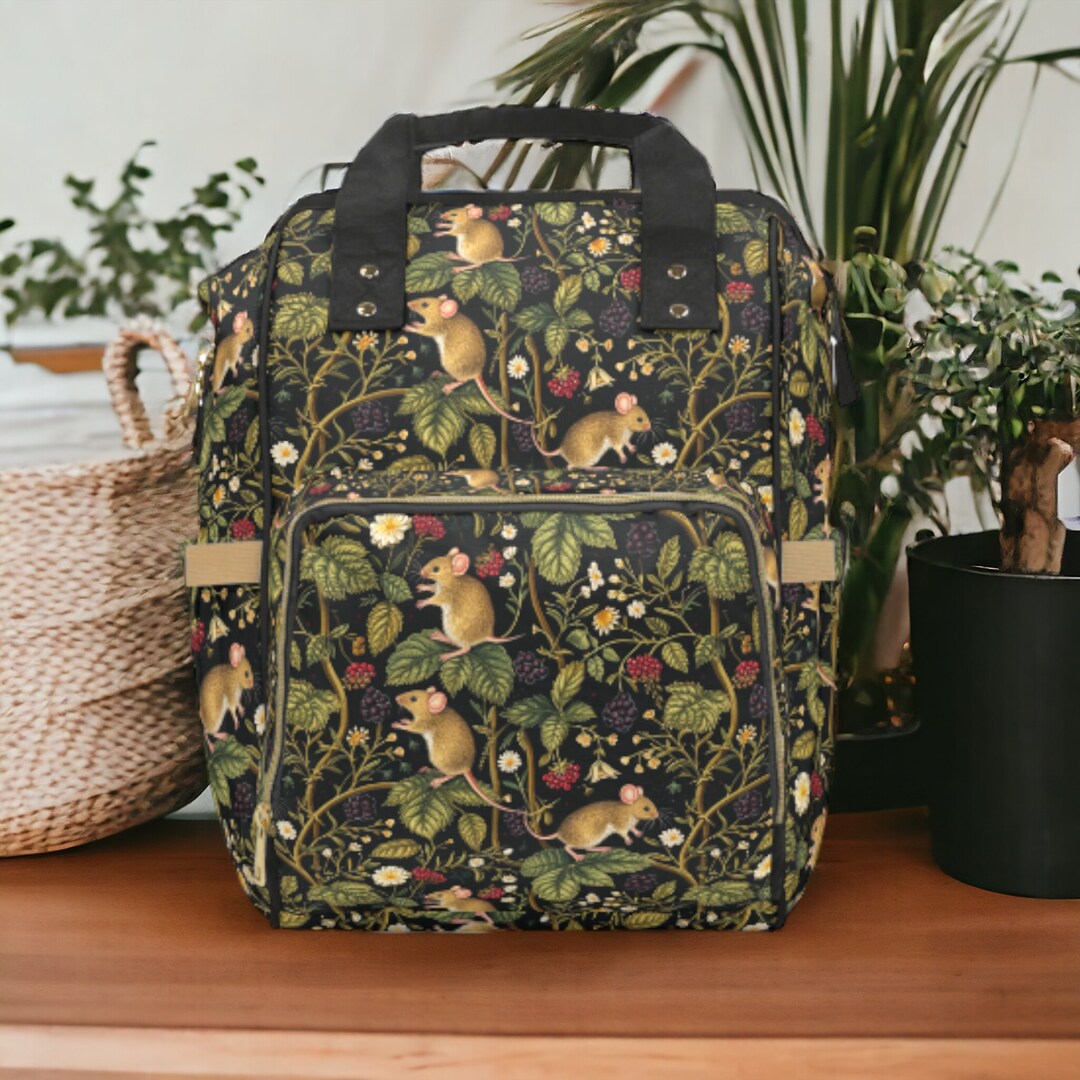 Cottagecore Diaper Backpack, Cottage Dormouse Brambles Mommy Bag ...