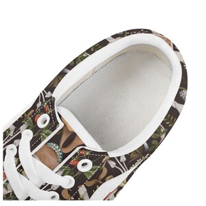 Dark Forest Mushrooms Women's Old School Skate Style Sneakers, Dark ...