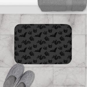 Gothic Bats Shower Curtain, Bath Mat, Gothic Bats Bathroom Decor ...