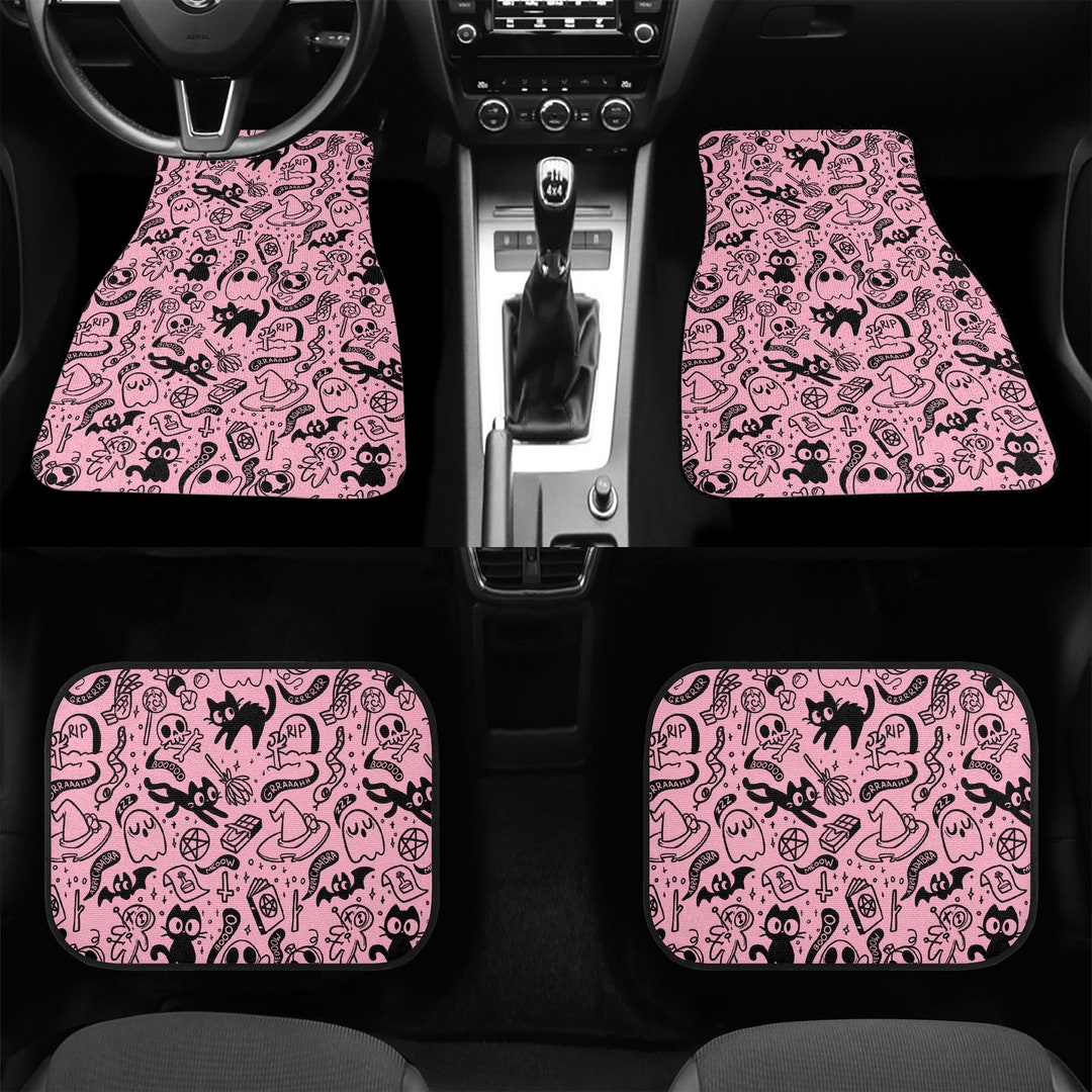 Pastel Witch Pink Spooky Cute Car Mats Cute Car Accessories Car Mat ...