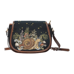 Celestial Snail Saddle Bag, Faecore Goblincore Cross Body Bag, Boho ...