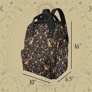 Dark Woodland Backpack, Forestcore Laptop Backpack, Dark Cottagecore ...