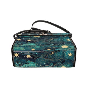 Boho Celestial Starry Night Sky and Moon Handbag, Boho Cottagecore ...