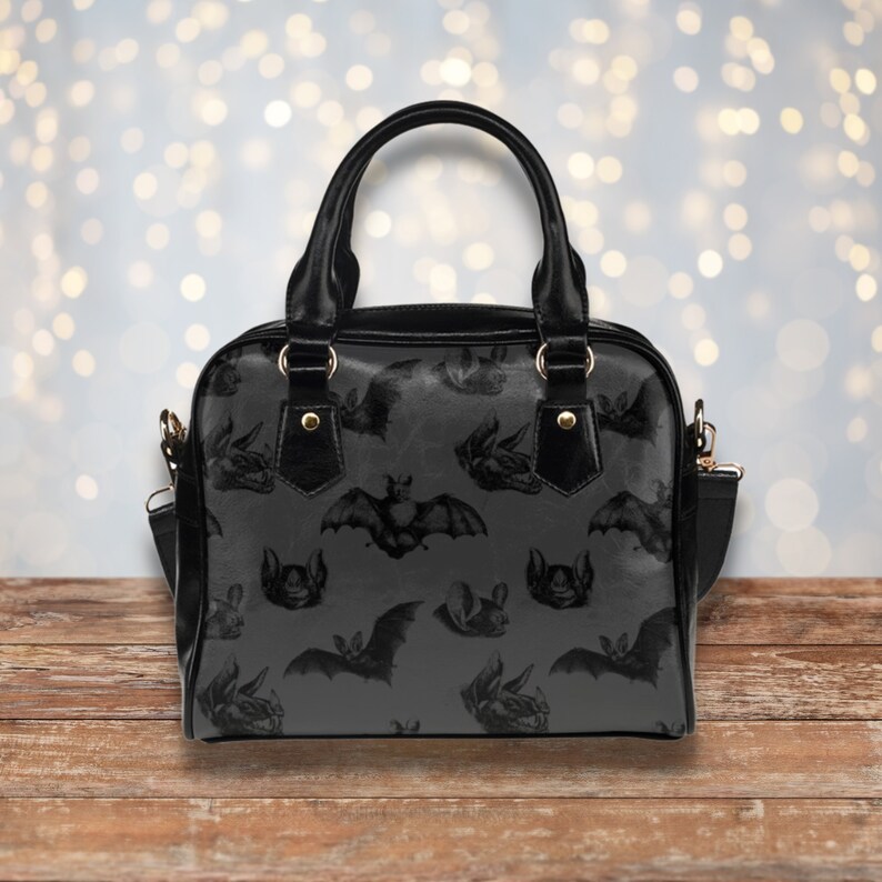 Gothic Bats Handbag Dark Cottage Goth Vegan Leather - Etsy