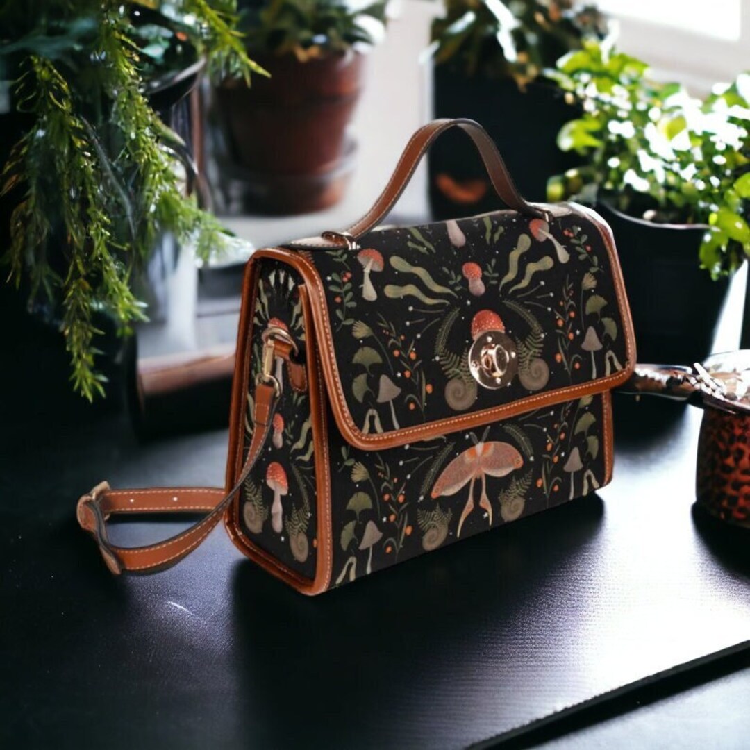 Mystical Dark Forest Satchel, Dark Cottagecore Cross-body Witch Satchel ...