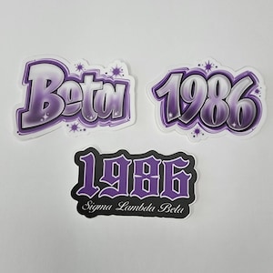 Sigma Lambda Beta Graffiti 2.0 Stickers / Sigma Lambda Beta Stickers / Beta Stickers / 1986 ...