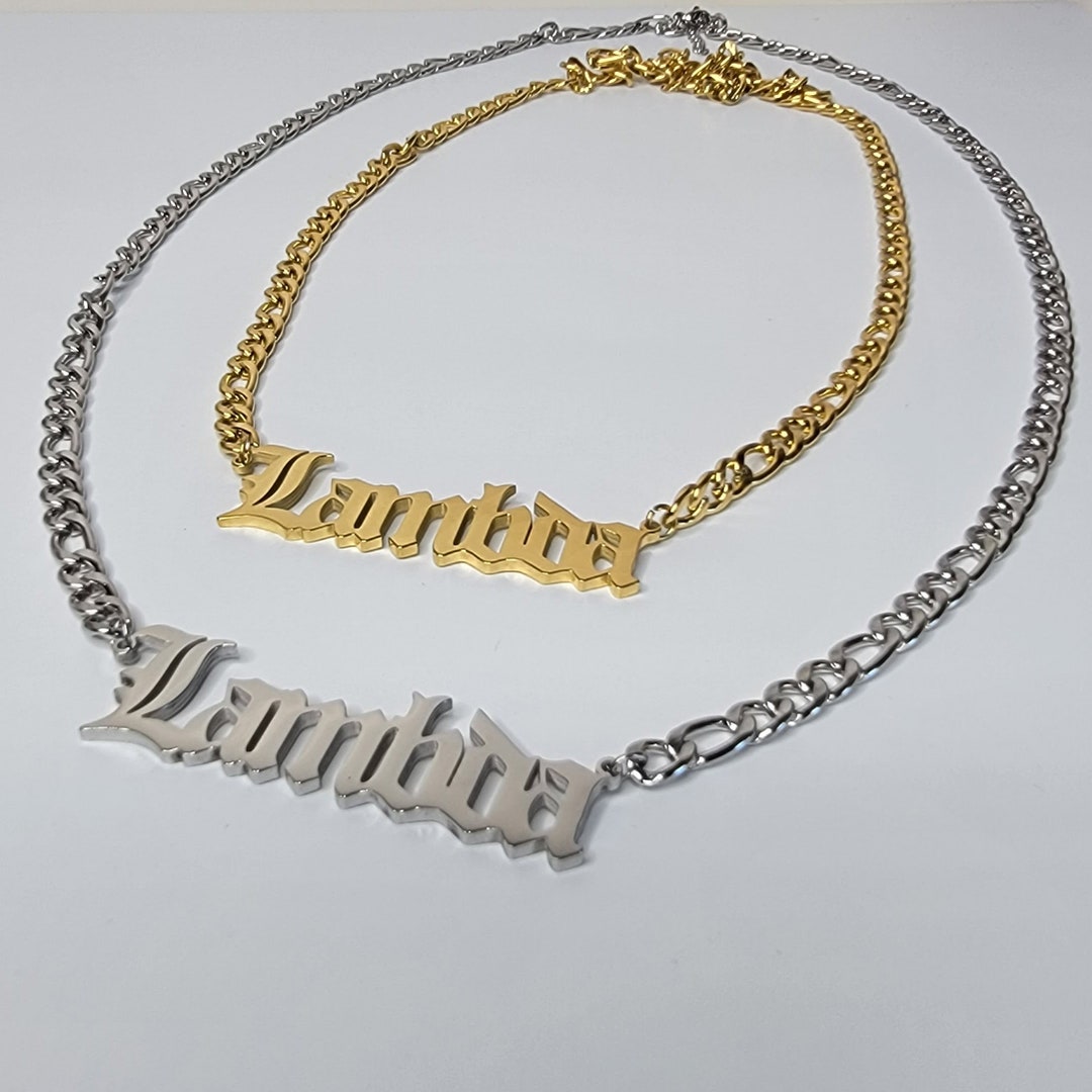 Lambda Necklace , Lambda Gift , Lambda Chain , Lambda Gift , Lambda ...