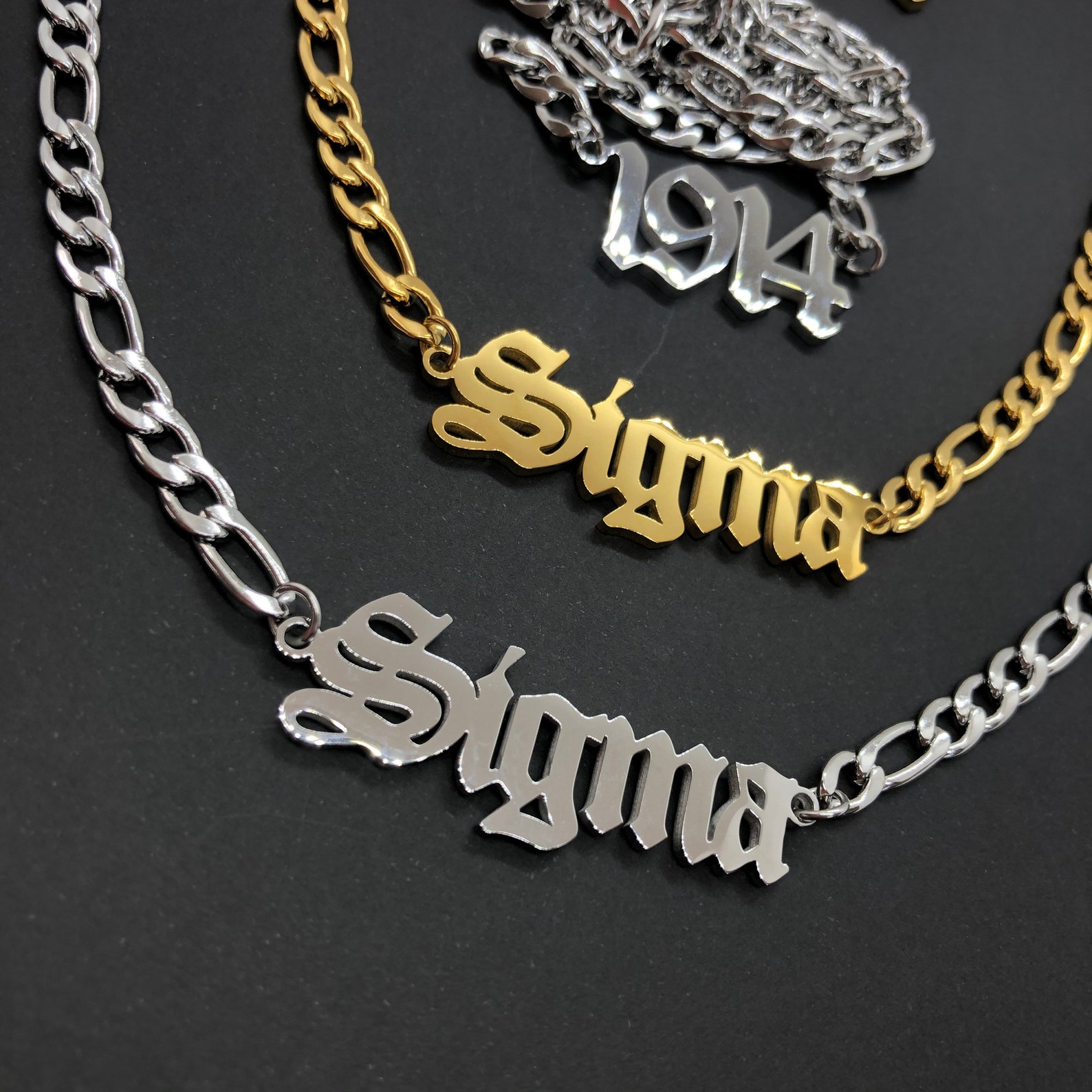 Sigma Necklace Sigma Gift Sigma Chain Sigma Gift 1914 | Etsy