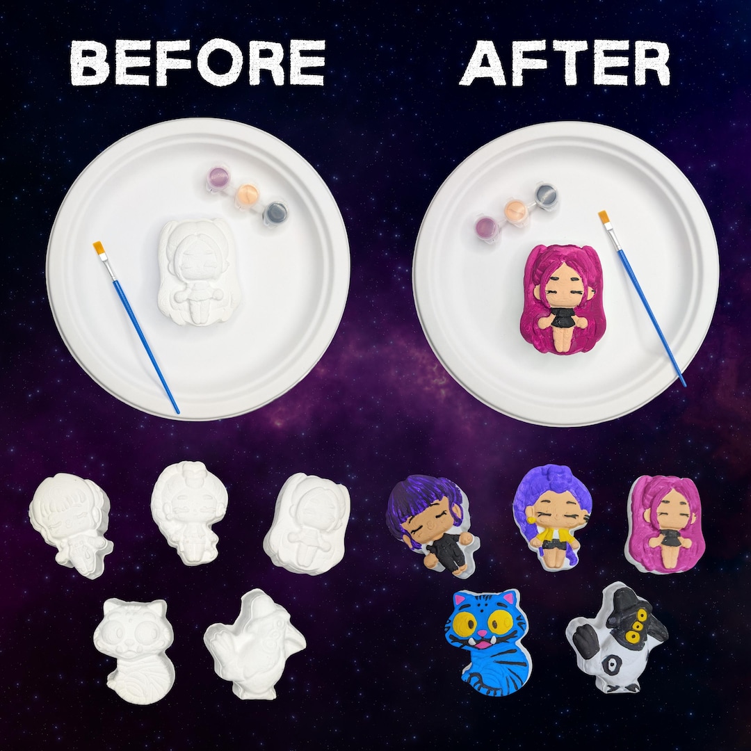 Huntrix Craft Paint Kit Party Favors | Demon Hunters Anime Birthday ...