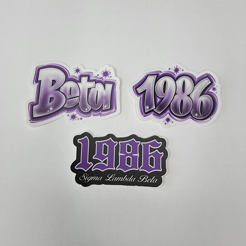 Sigma Lambda Beta Graffiti 2.0 Stickers / Sigma Lambda Beta Stickers / Beta Stickers / 1986 ...